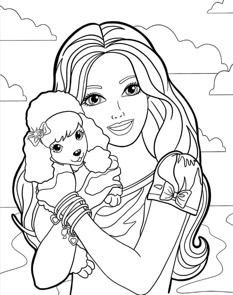 Barbie Coloring Book - Etsy