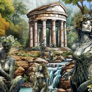 Ancient Greek Mythology Clipart Dryad, Nymph Pack, 50 High Resolution ...