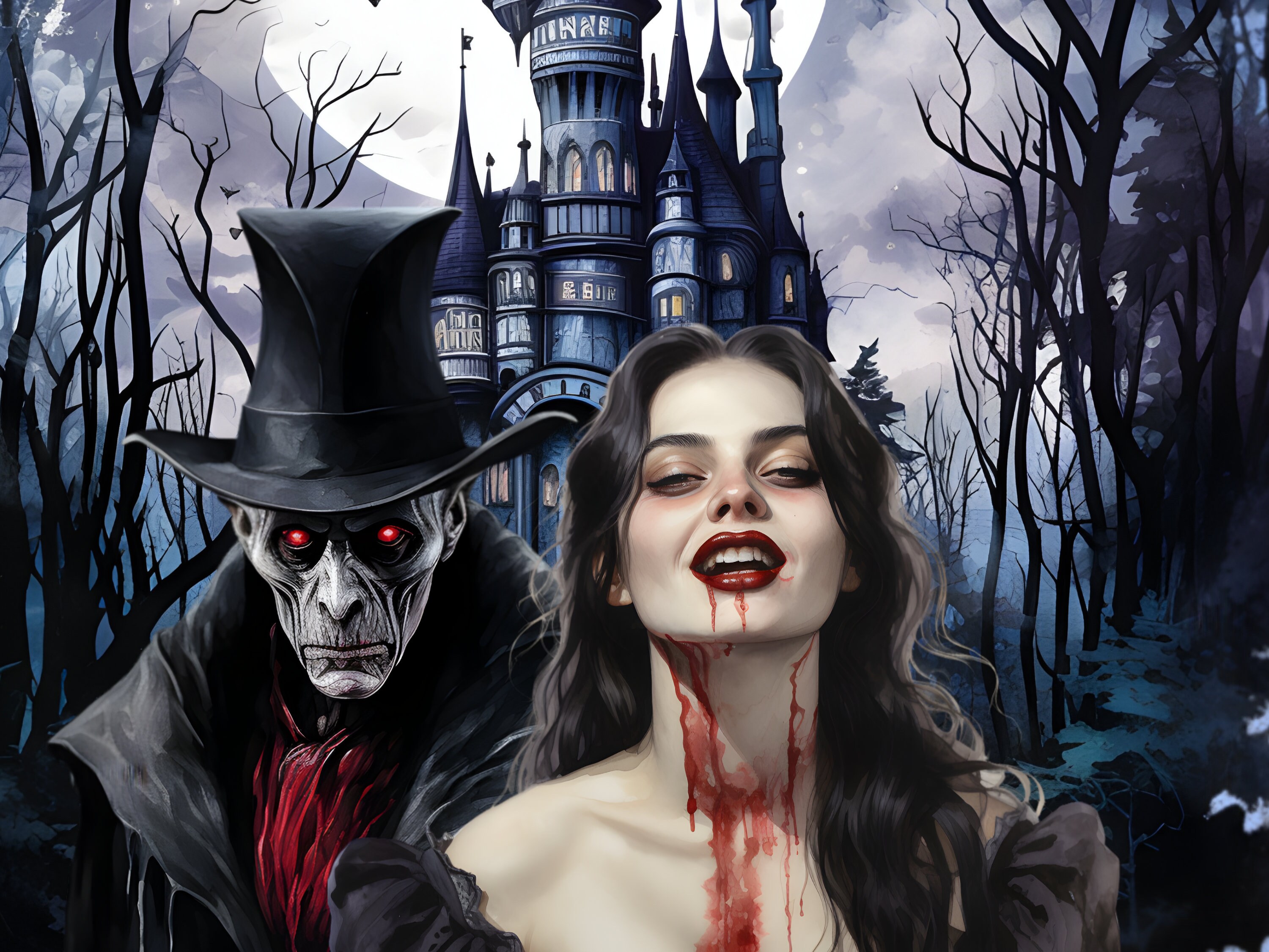 Dracula Vampire Brides Clipart, 25 High Resolution Images 4096 X 4096 ...