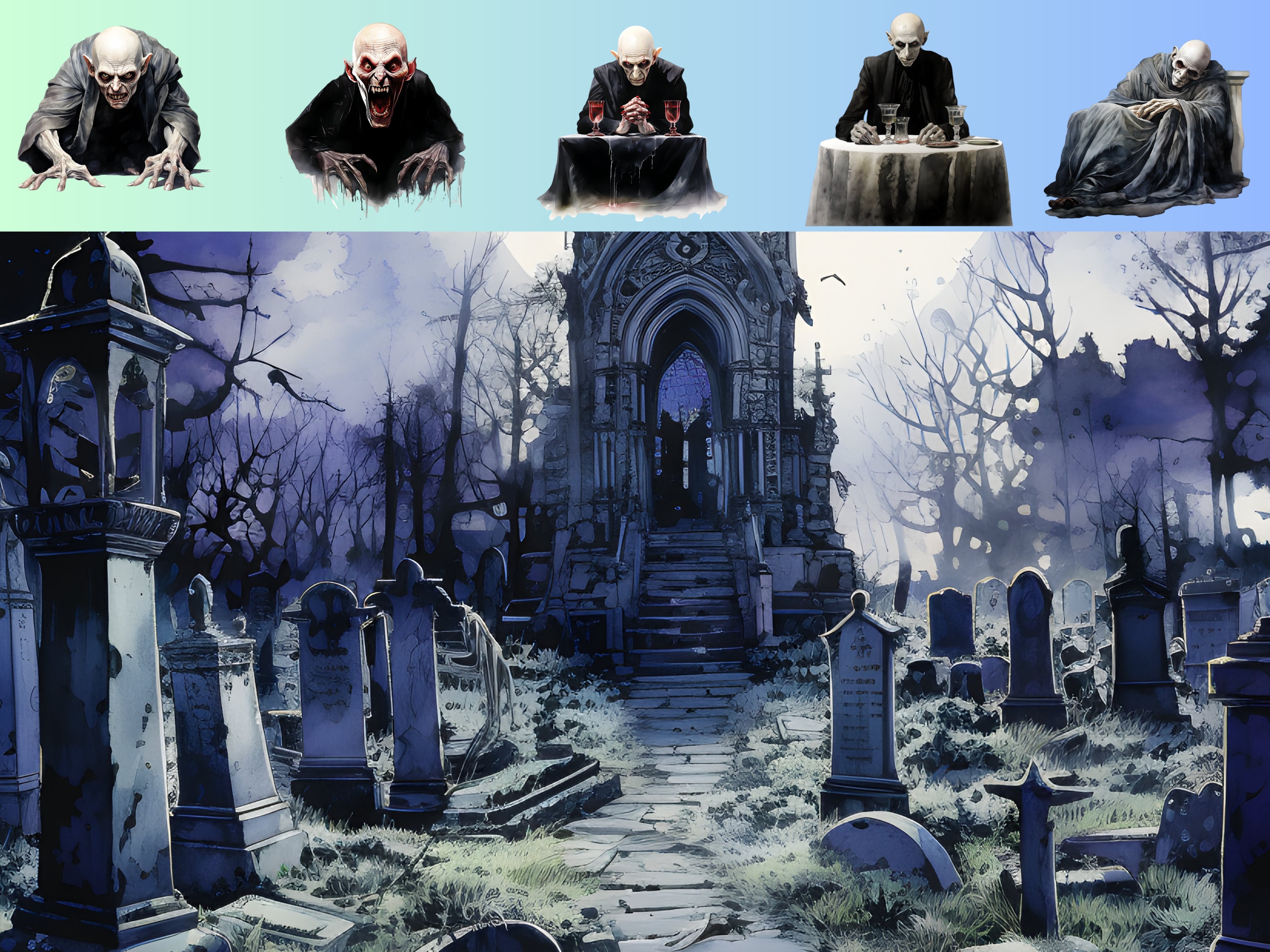 Nosferatu Dracula Clipart, 25 High Resolution Images 4096 X 4096 PX ...