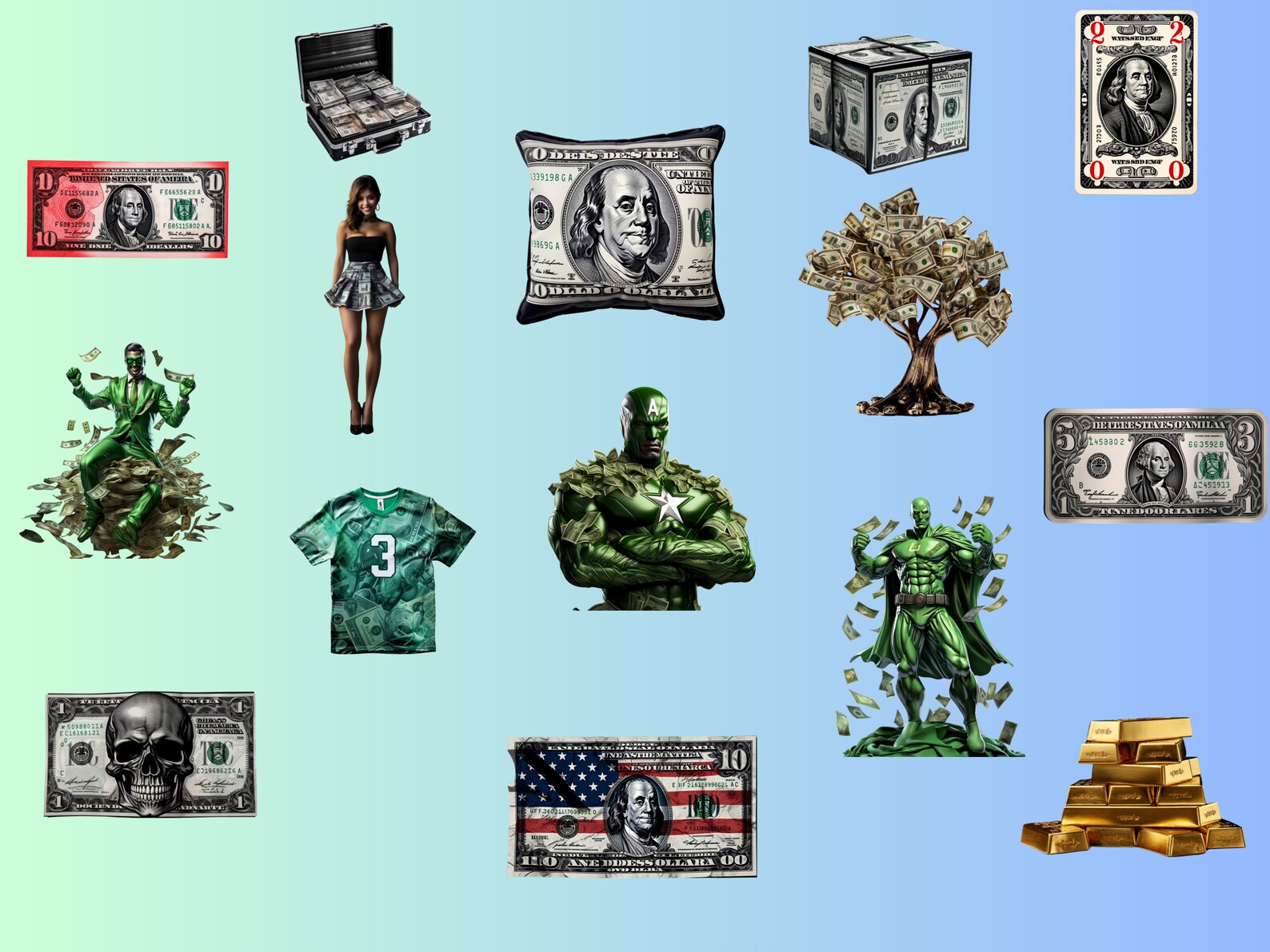 Money Clipart, US Dollar Bill, USD Notes Currency, 35 High Resolution ...