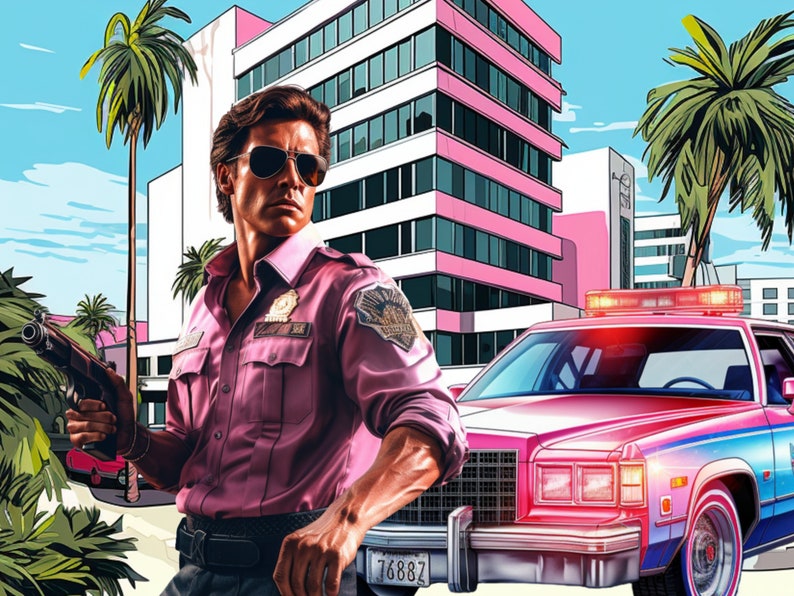 1980s Clipart Retro Police Clipart Gamer Clipart 30 High - Etsy