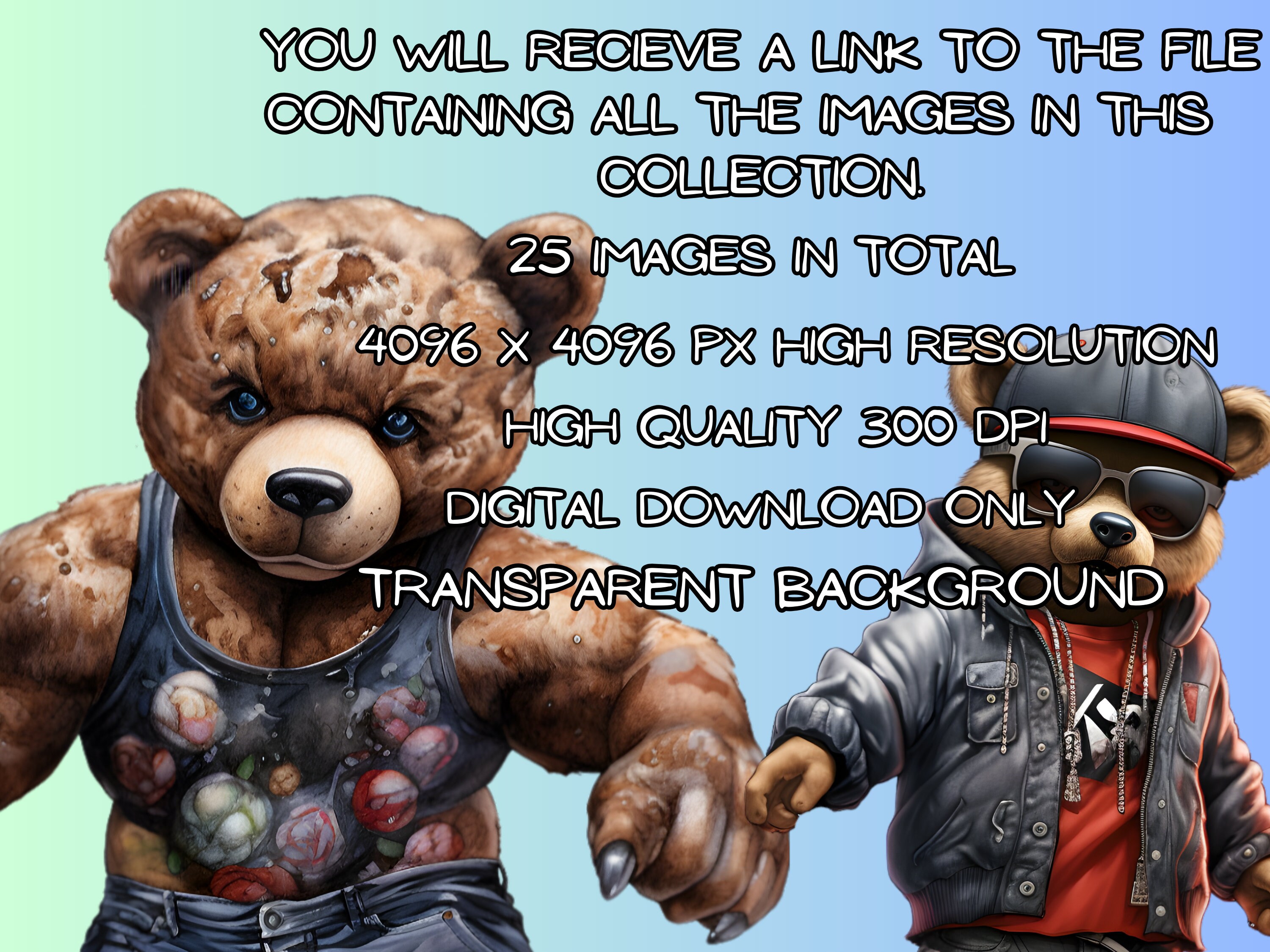 Bad Teddy Bears, Bad Taste, Birthday Teddy's Clipart, High Resolution ...