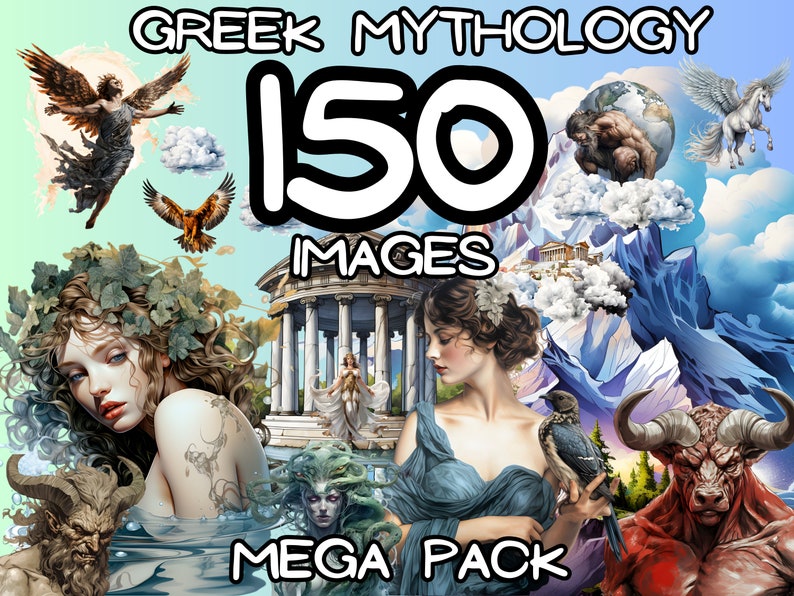 Ancient Greek Mythology Clipart Mega Pack 150 High Resolution - Etsy