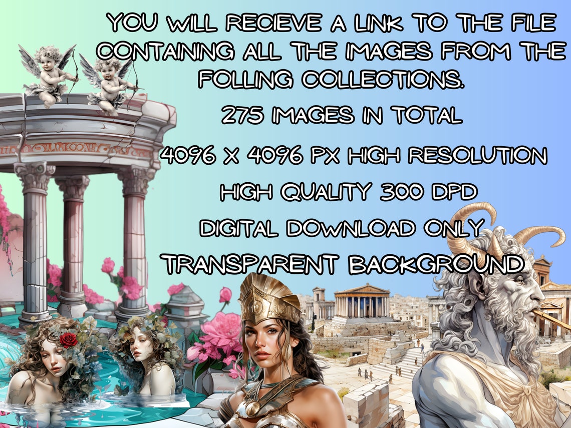 Ancient Greek Mythology Clipart Collection, 275 High Resolution Images ...