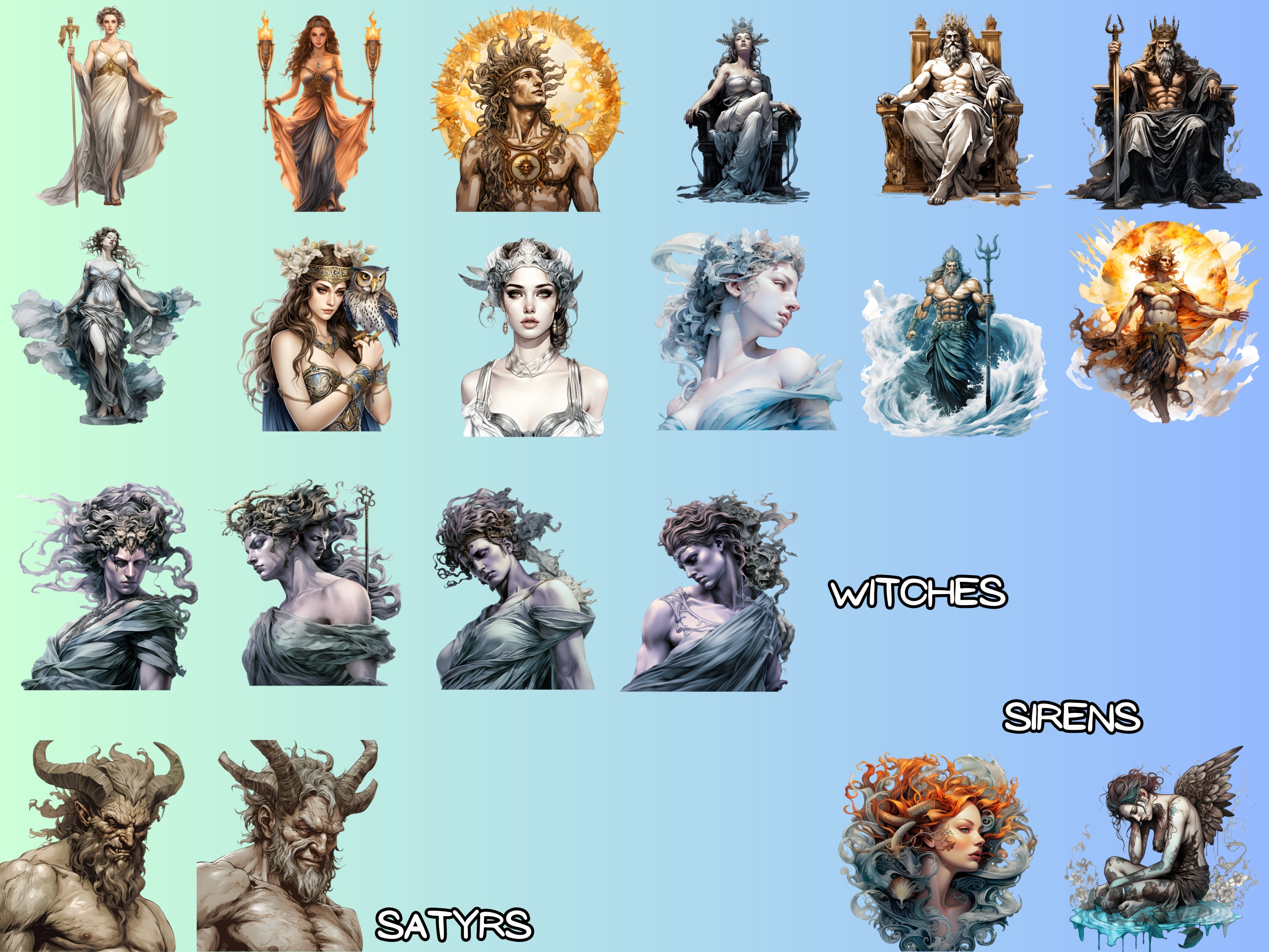 Ancient Greek Mythology Clipart Mega Pack 150 High Resolution - Etsy Canada