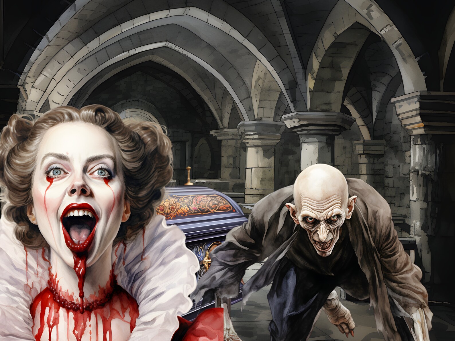 Dracula Vampire Brides Clipart, 25 High Resolution Images 4096 X 4096 ...