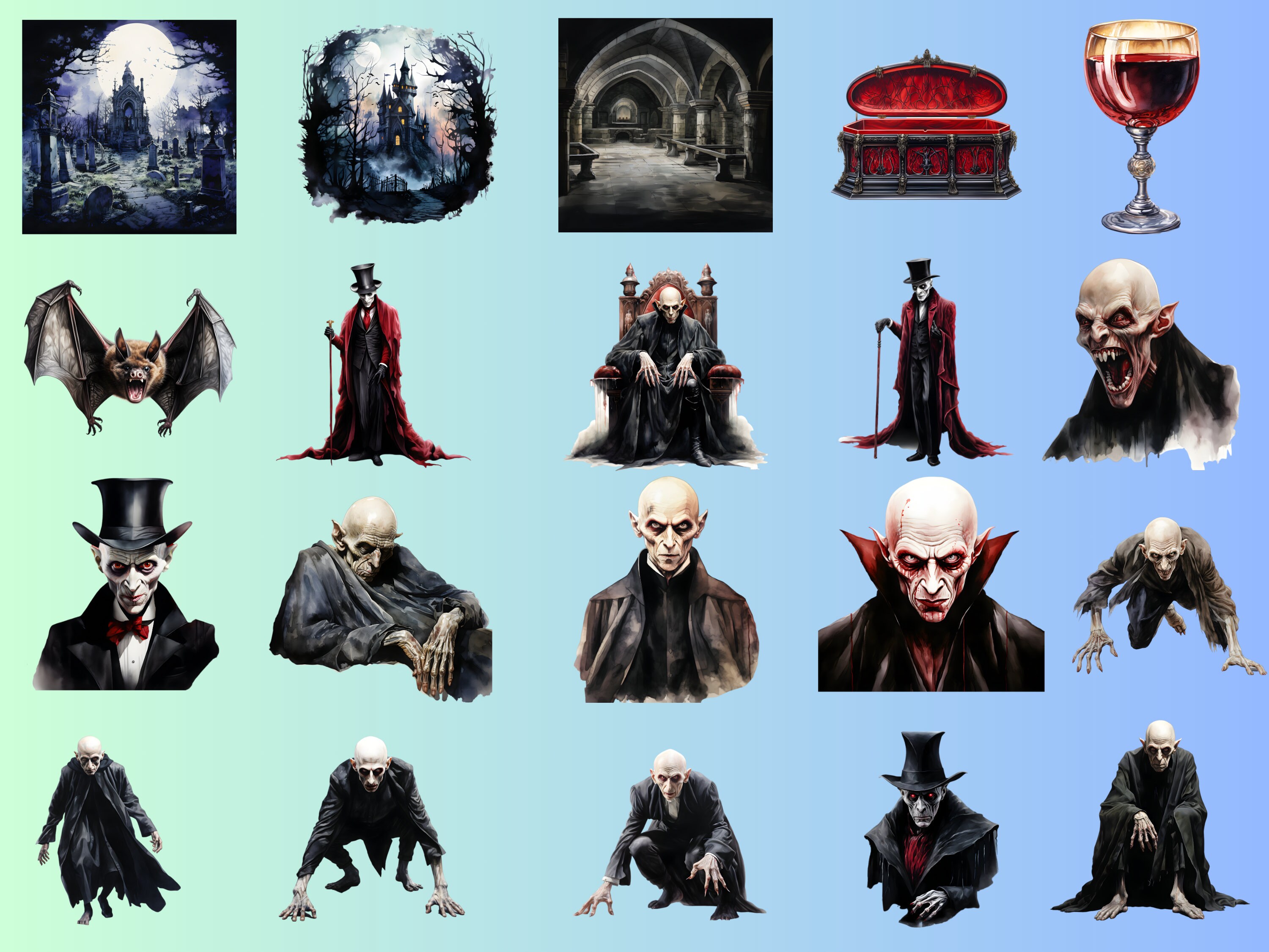 Nosferatu Dracula Clipart, 25 High Resolution Images 4096 X 4096 PX ...