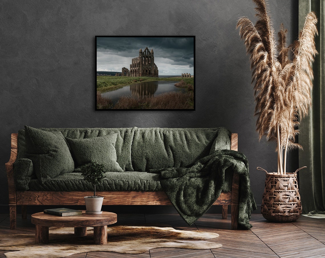 Ruins of Whitby Abbe Landscape Photography Print. Whitby Abbe Print ...