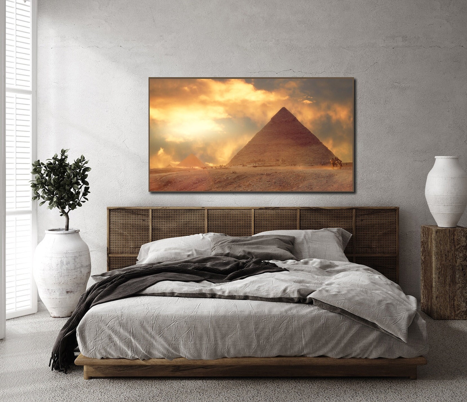 Pyramids in Giza Print. Pyramids in Cairo Egipt Photography by Jakub ...