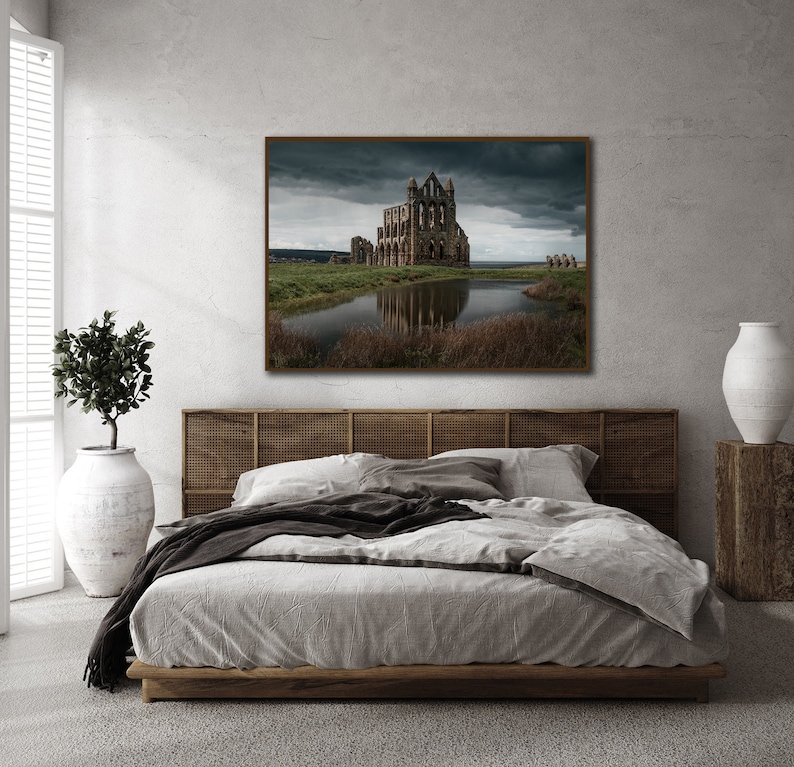 Ruins of Whitby Abbe Landscape Photography Print. Whitby Abbe Print ...