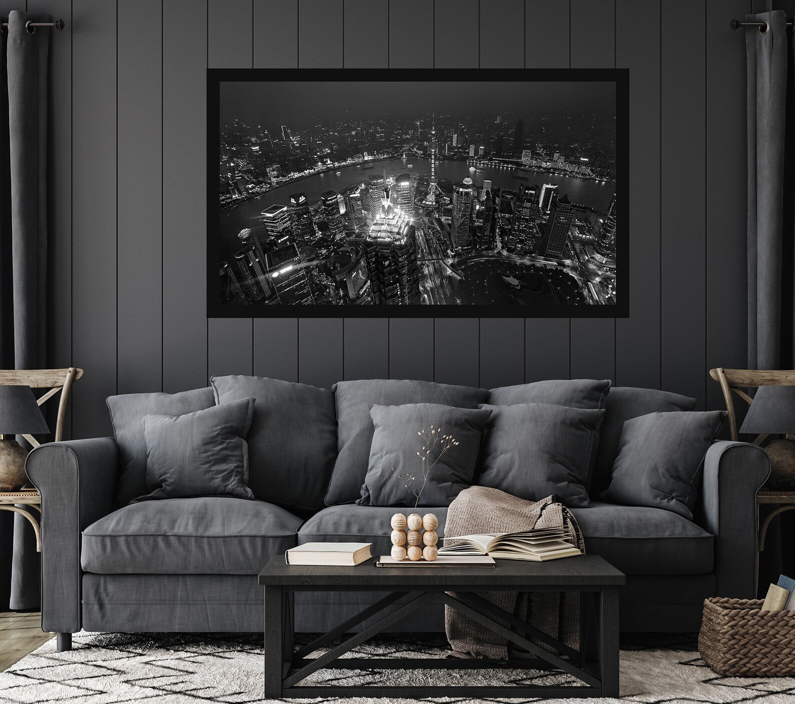 Shanghai, China. Night City Photography by Jakub Pyrdek. Wall Art Print ...