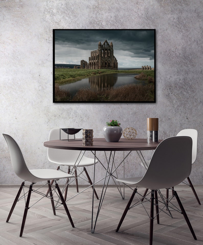 Ruins of Whitby Abbe Landscape Photography Print. Whitby Abbe Print ...