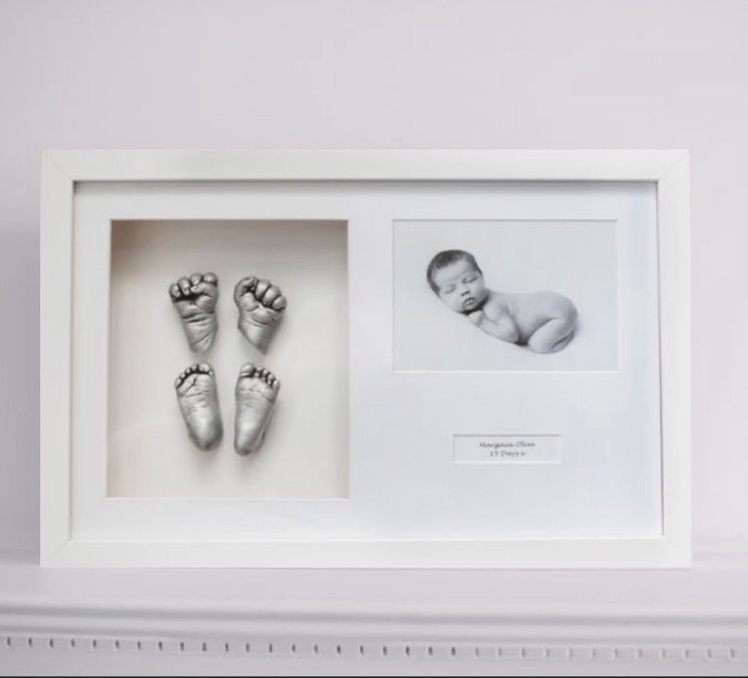 3D Baby Hands and Feet Mould Casting Kit WITH FRAME - Baby Shower Gift ...