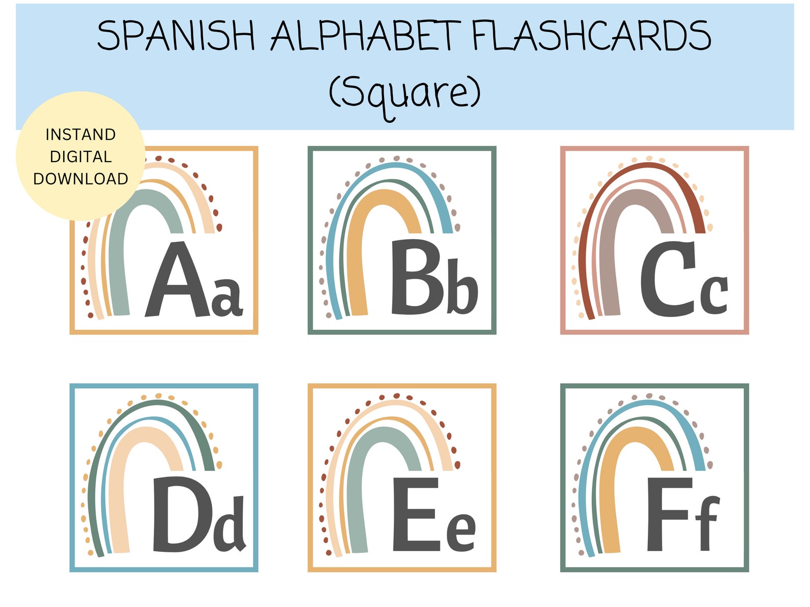 Spanish Alphabet Flashcards Spanish Alphabet Spanish - Etsy