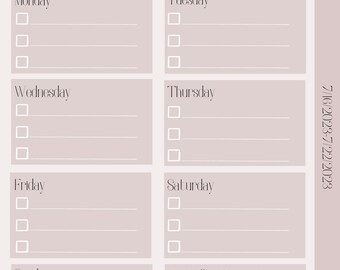 Digital Weekly Planner - Etsy