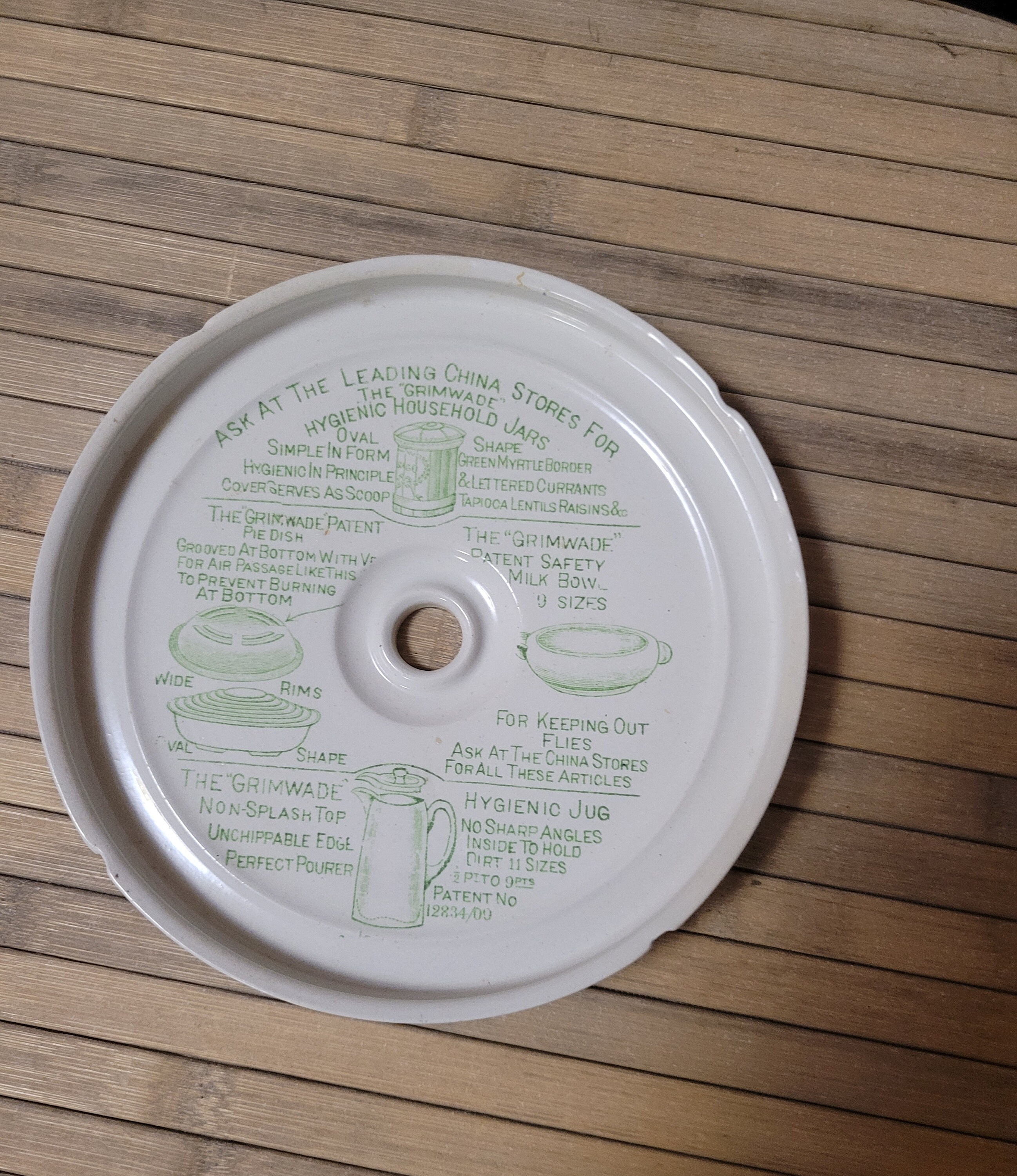 Vintage 1920's Grimwade's England Pottery Quick Cooker Bowl With Lid ...