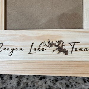 Custom Canyon Lake Texas Picture Frame - Etsy