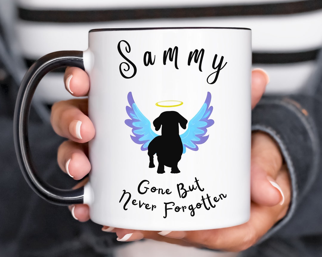 CUSTOM Dog Memorial Mug, Custom Pet Memorial, Dachshund, Wiener Dog ...