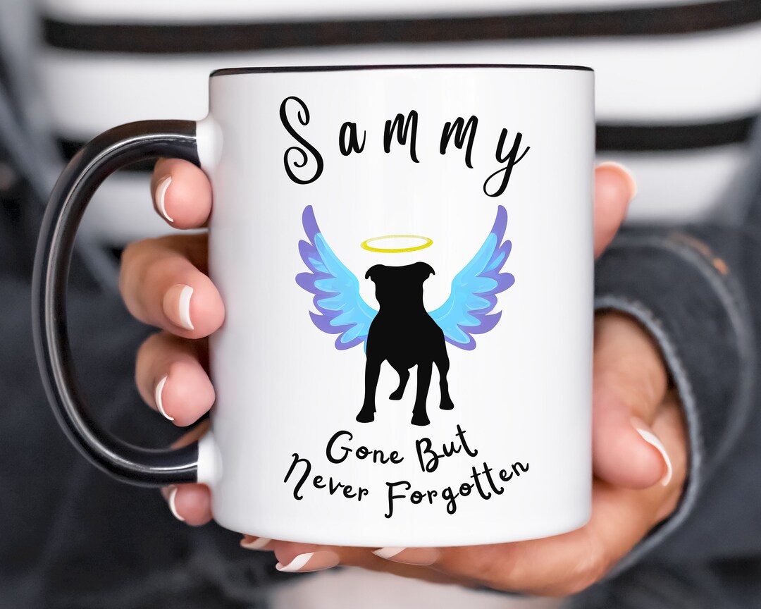CUSTOM Dog Memorial Mug, Custom Pet Memorial, Pit Bull, Bulldog, Pittie ...