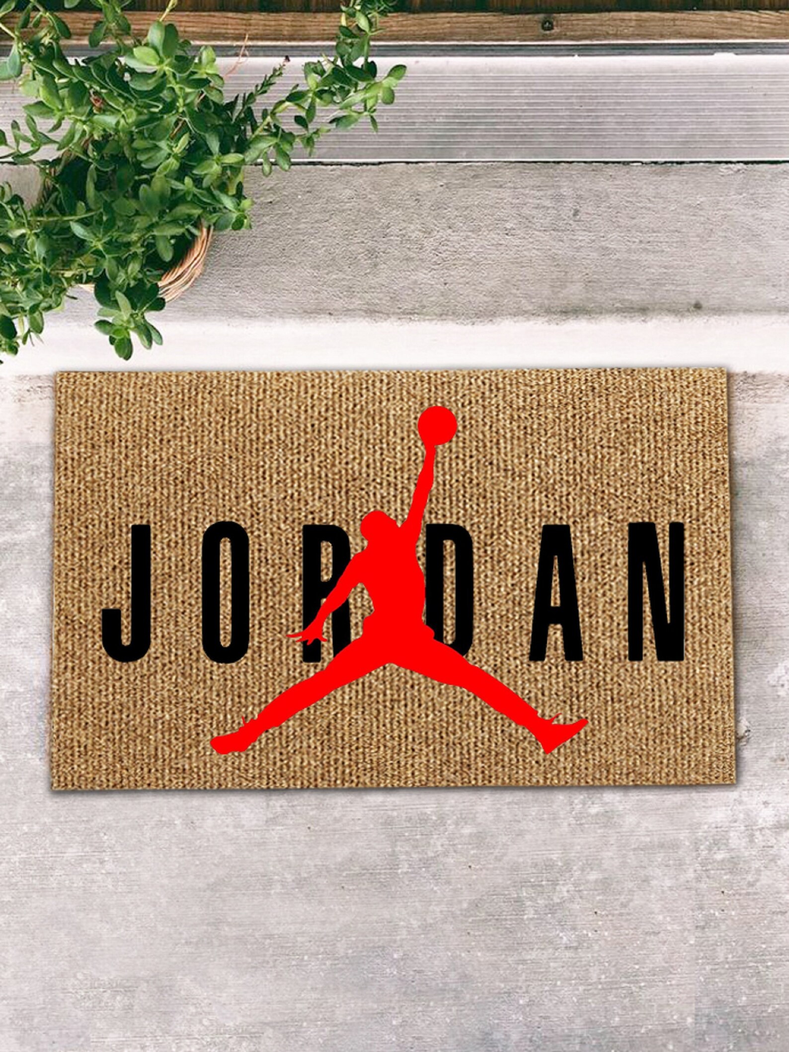 Michael Jordan Jumpman Doormat, Jordan Sneakers Doormat Gift, Air ...