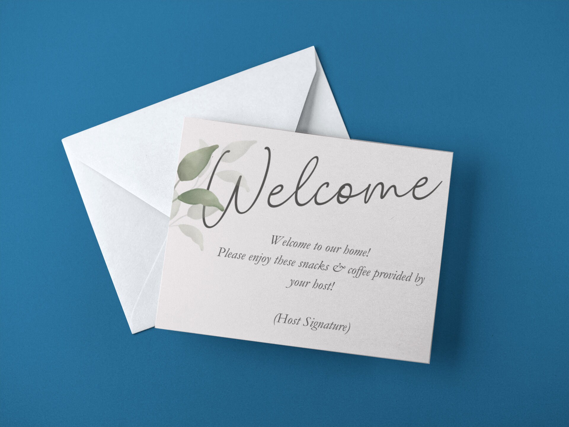 Custom Airbnb Welcome Card Template: Personalized Host Gift (PDF) - Etsy