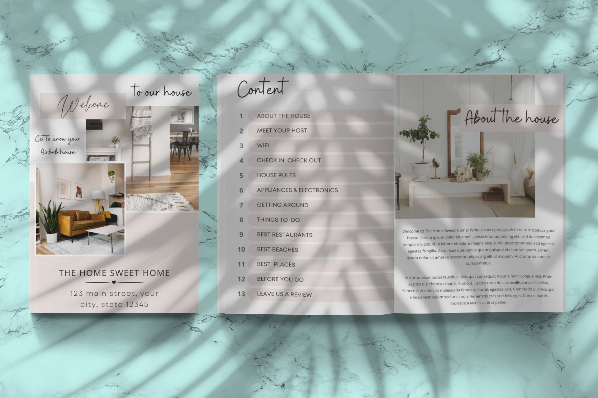 Customizable Airbnb Welcome Guide, Digital House Manual Template ...