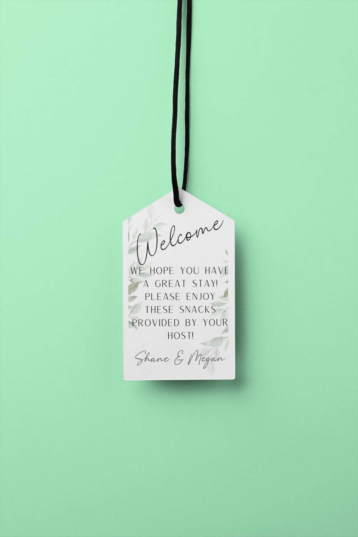 Elegant Welcome Hanging Tags Customizable Greeting Decor Ideal ...