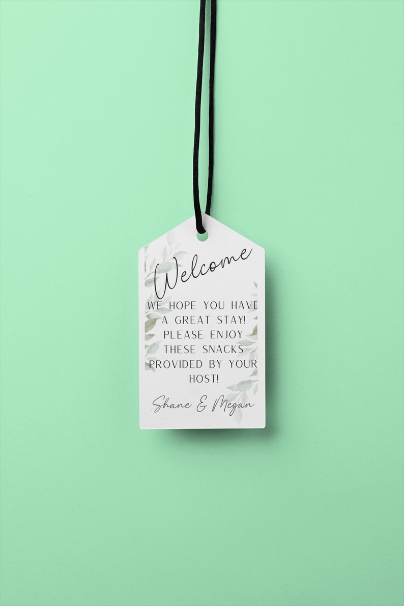 Elegant Welcome Hanging Tags Customizable Greeting Decor Ideal ...