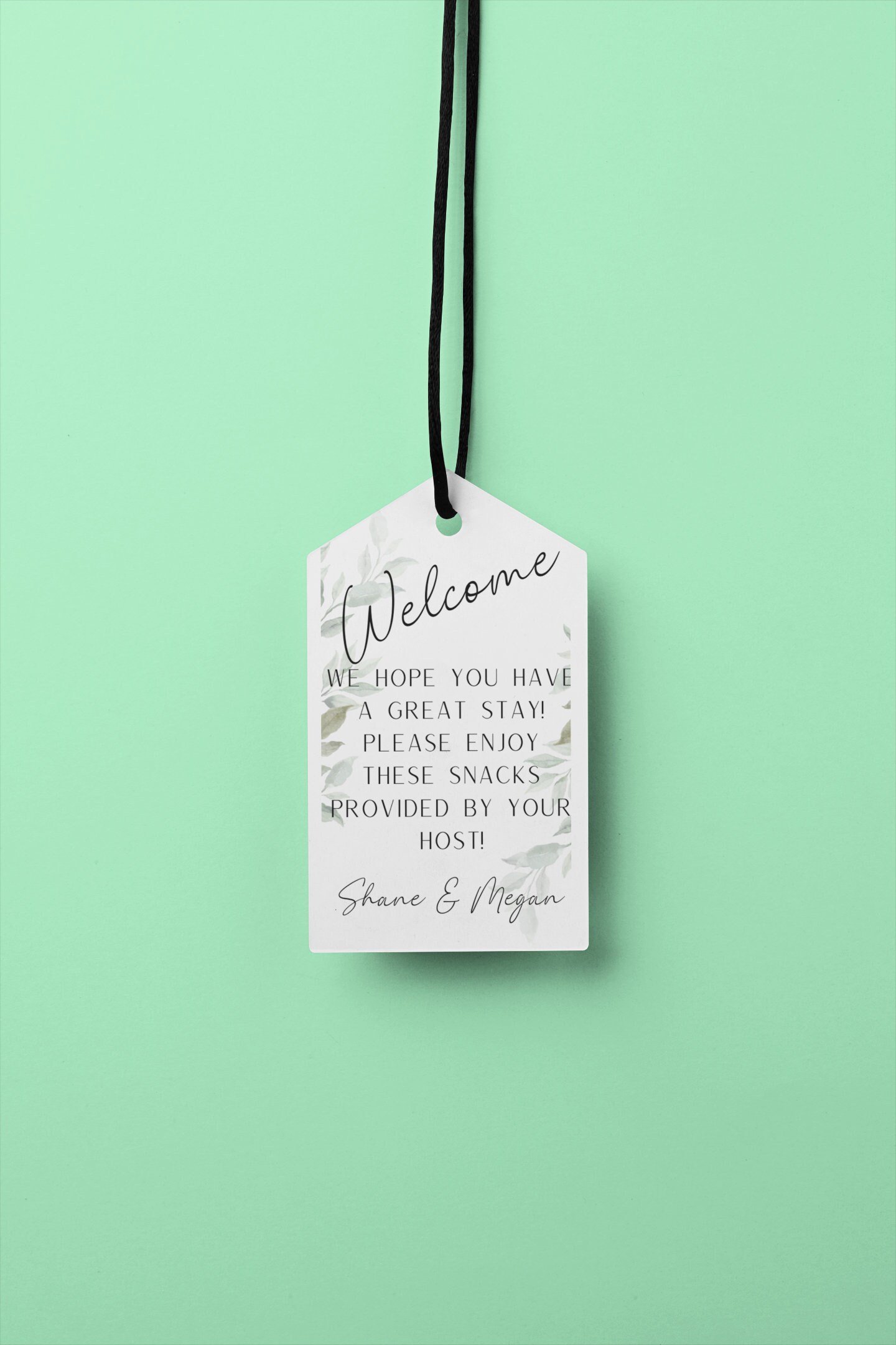 Elegant Welcome Hanging Tags Customizable Greeting Decor Ideal ...