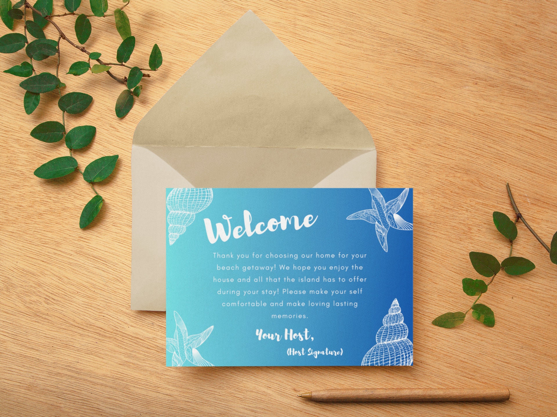 Airbnb Welcome Card - Personalized Greeting, Host Essentials, Perfect ...