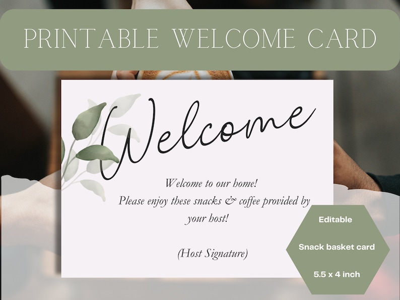 Custom Welcome Card, Personalized Airbnb Greeting Card for Guests ...