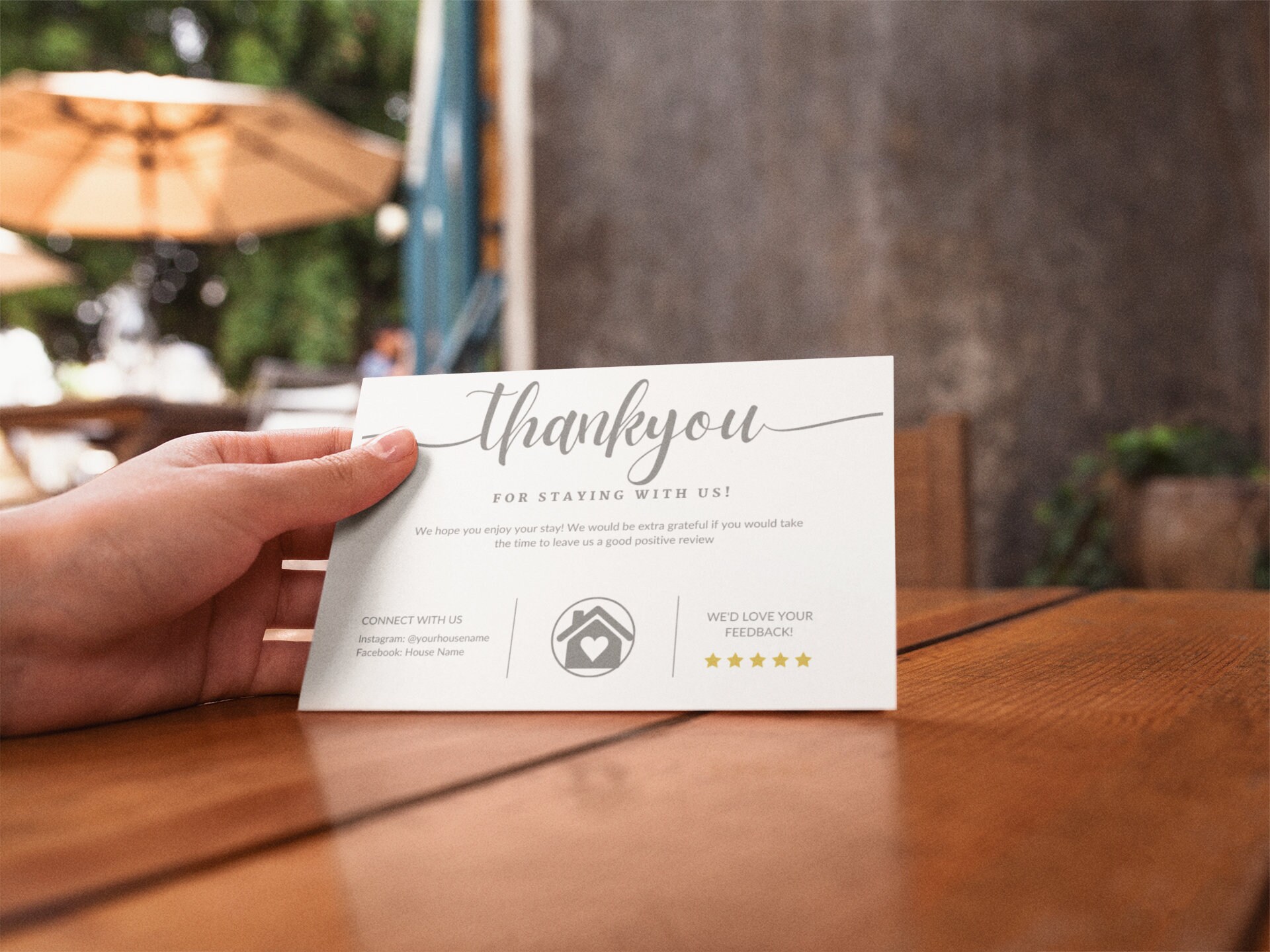 Airbnb Host Thank You Cards, Customizable Guest Appreciation, Review ...