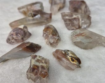 Amphibole Quartz Point, Polished Angel Phantom Crystal From, Mineral ...