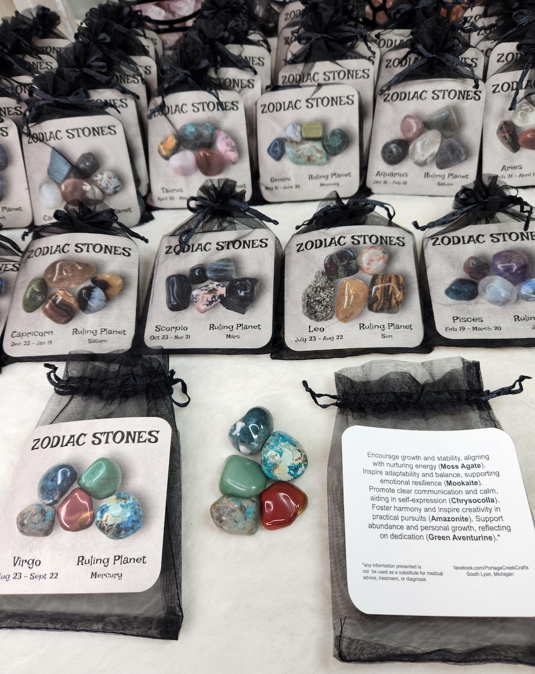 Zodiac Stone Sets - Etsy