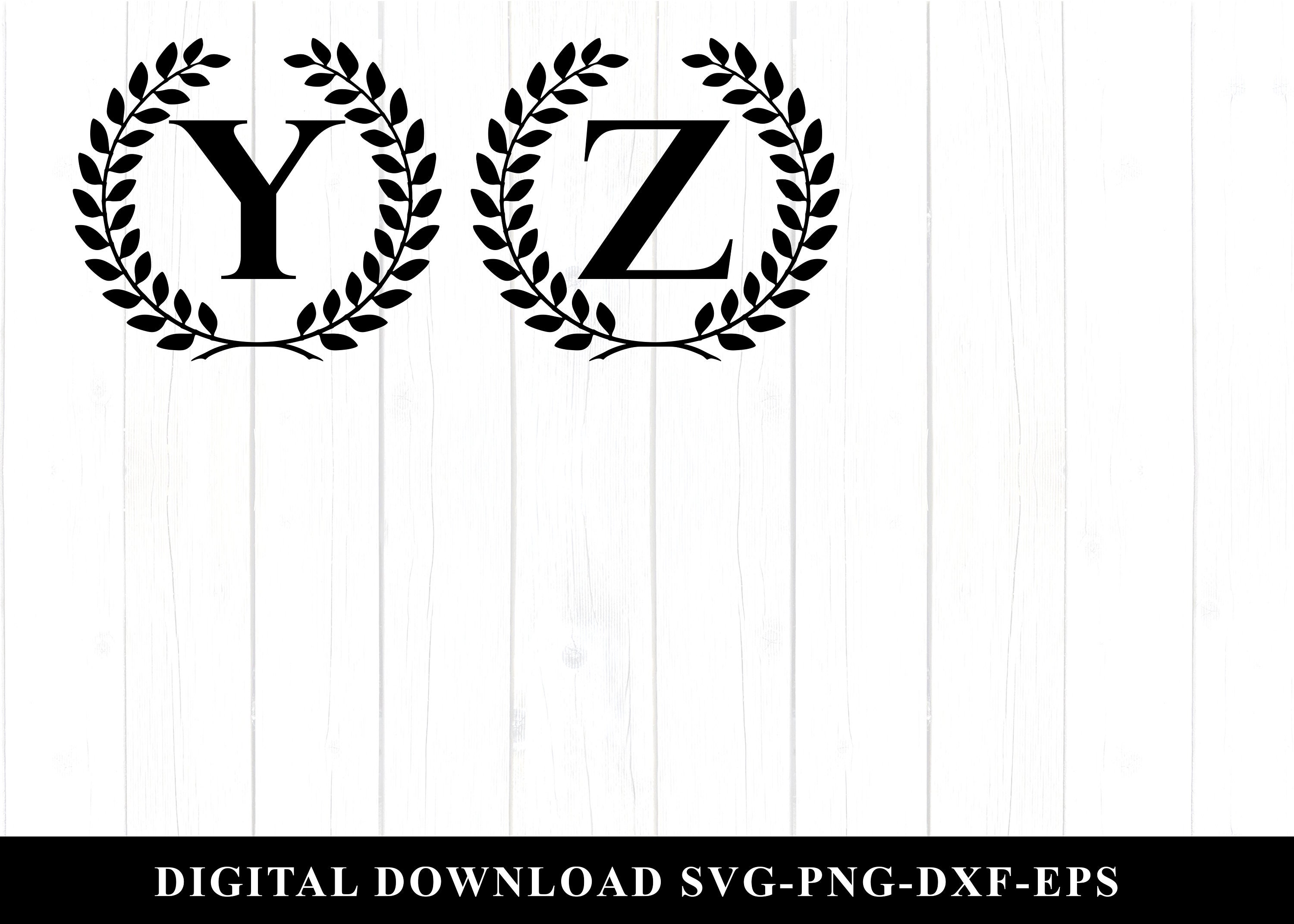 Font Monogram Svg Bundle, Monogram Letters Svg, Monogram Svg, Monogram ...