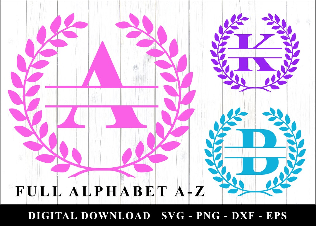 Font Monogram Svg Bundle, Split Monogram Letters Svg, Monogram Font ...