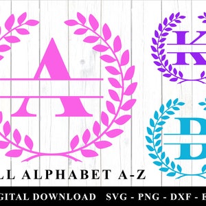 Font Monogram Svg Bundle, Split Monogram Letters Svg, Monogram Font ...