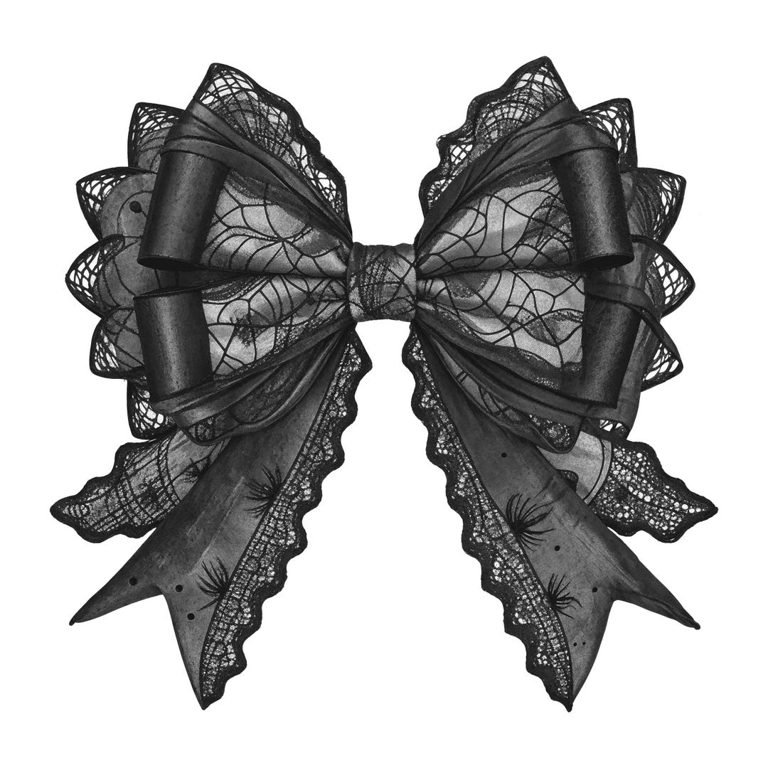 Halloween Coquette Png, Coquette Halloween Png, Halloween Bow Png ...