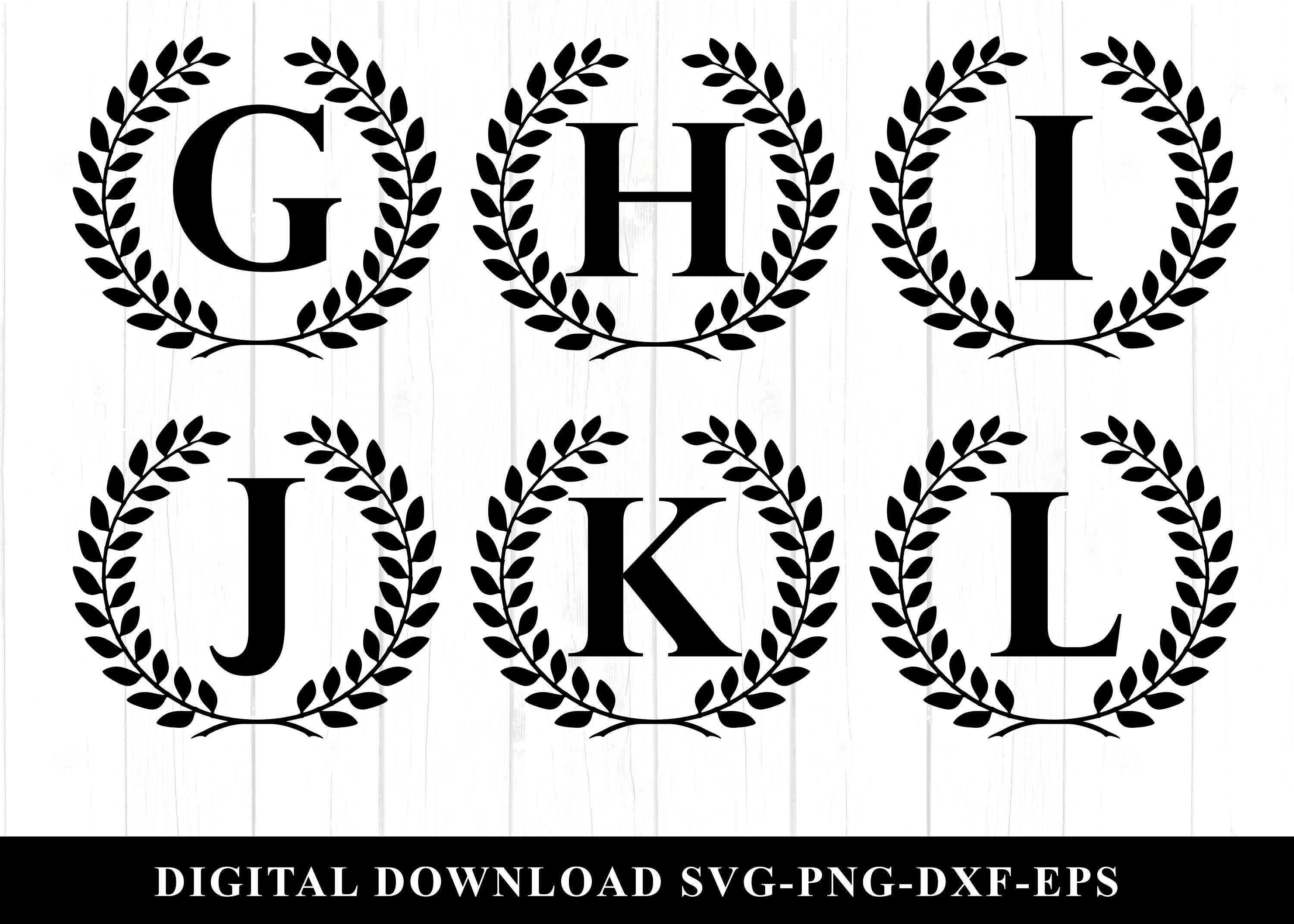 Font Monogram Svg Bundle, Monogram Letters Svg, Monogram Svg, Monogram ...