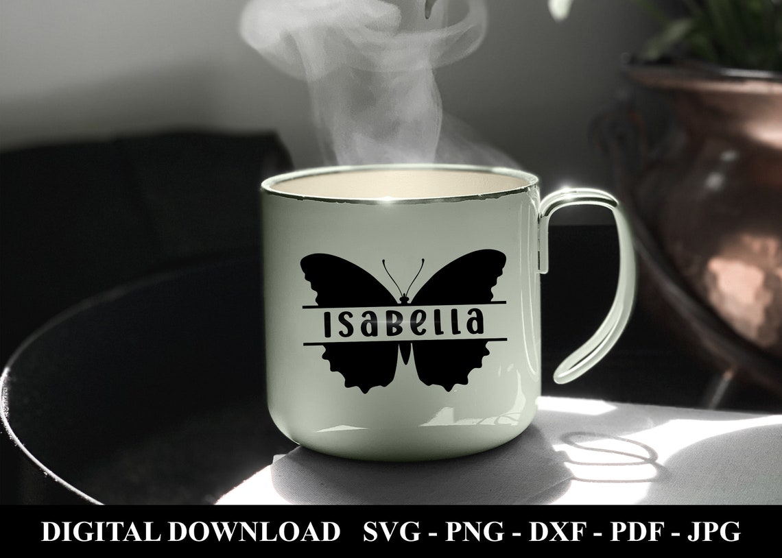 Butterfly SVG, Butterfly Split Monogram, Butterfly Clipart, Butterfly ...