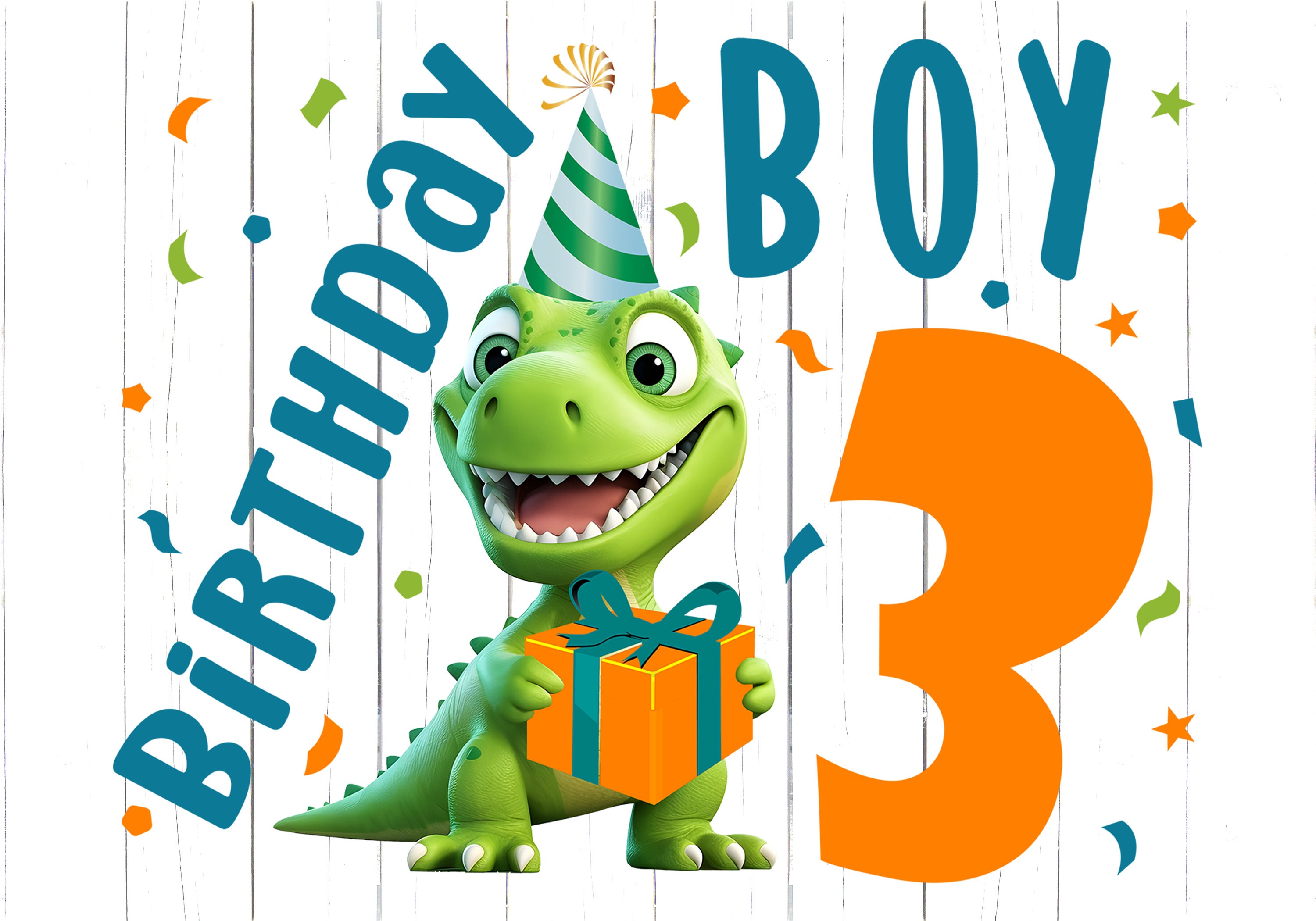 3th Birthday PNG, Dinosaur Birthday Boy PNG, Dinosaur T-rex, Three T ...
