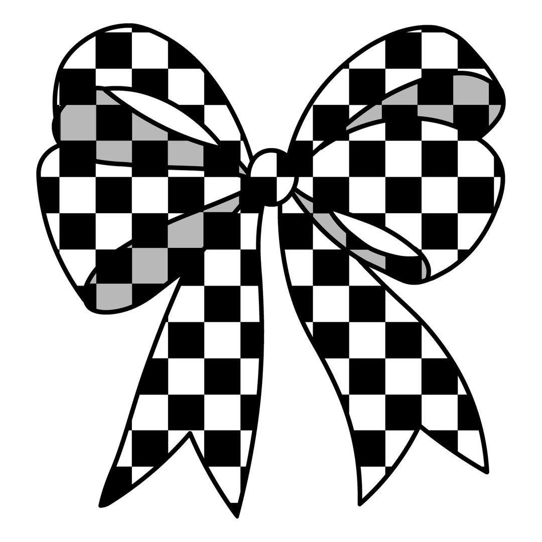 Checkered Bow PNG, Checkered Coquette Bow Png, Checkered Pngs ...