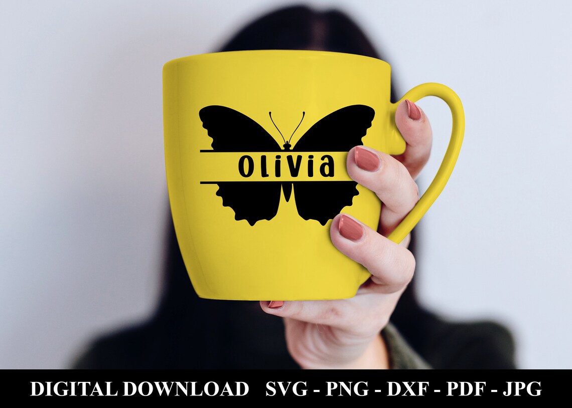 Butterfly SVG, Butterfly Split Monogram, Butterfly Clipart, Butterfly ...