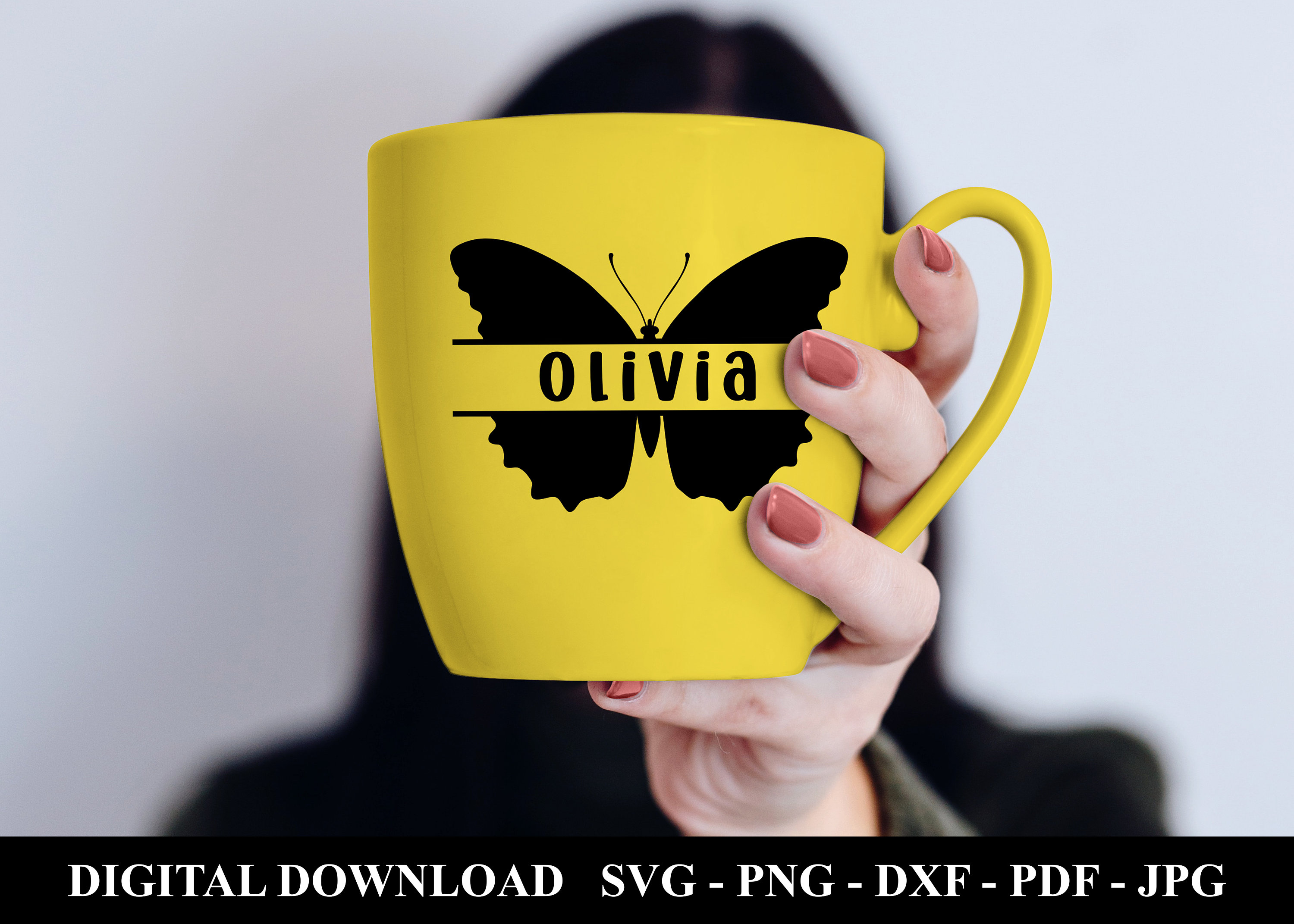 Butterfly SVG, Butterfly Split Monogram, Butterfly Clipart, Butterfly ...