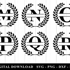 Font Monogram Svg Bundle, Split Monogram Letters Svg, Monogram Font ...