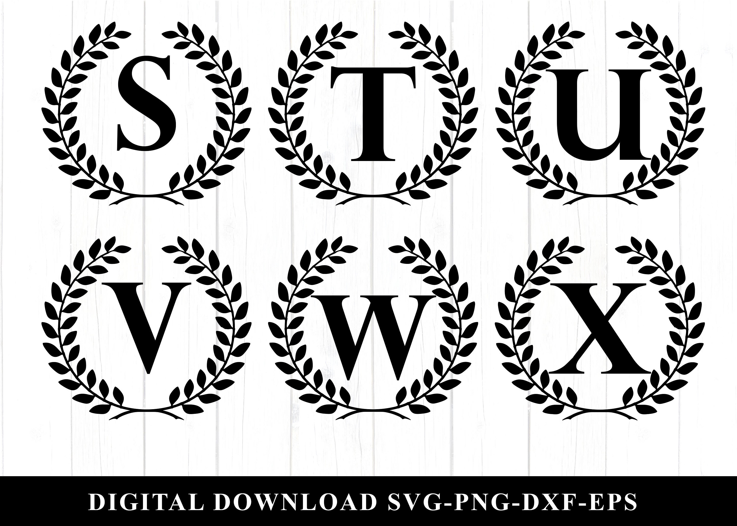 Font Monogram Svg Bundle, Monogram Letters Svg, Monogram Svg, Monogram ...