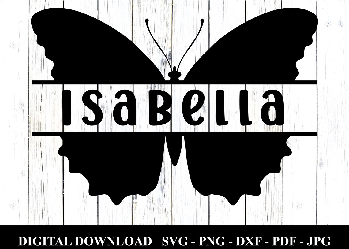 Butterfly SVG, Butterfly Split Monogram, Butterfly Clipart, Butterfly ...