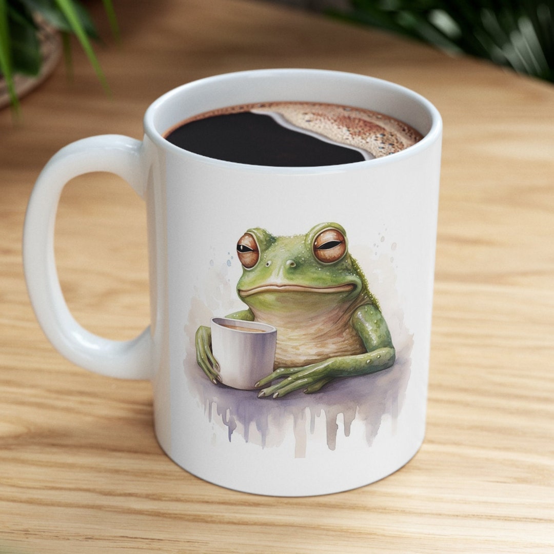 Funny Frog Mug, Frog Meme Mug, Coffee Cup, Funny, Humor, Gift, Present ...