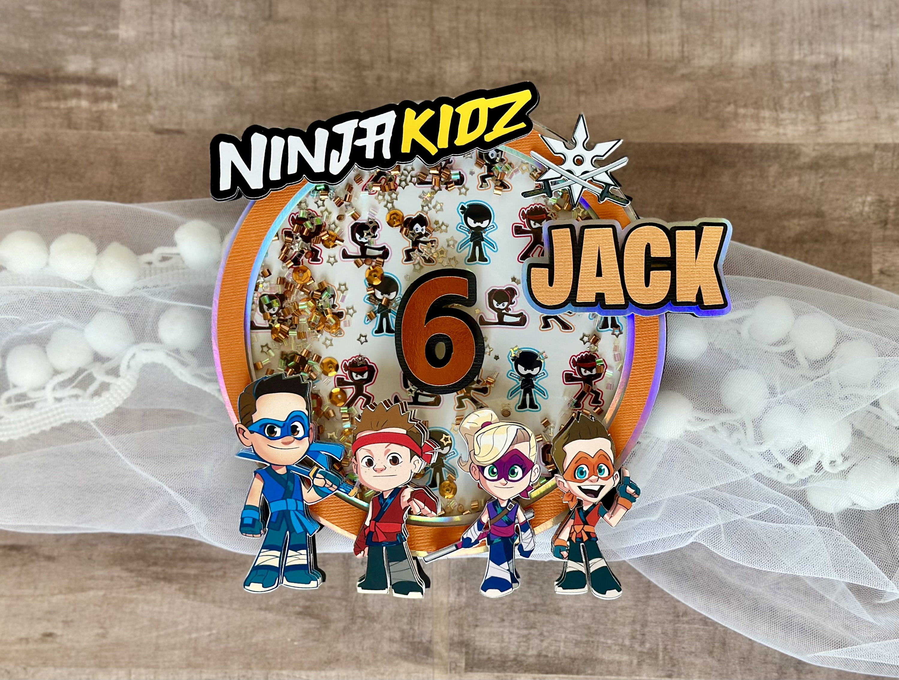 Ninja Kidz Cake Topper Shaker - Etsy